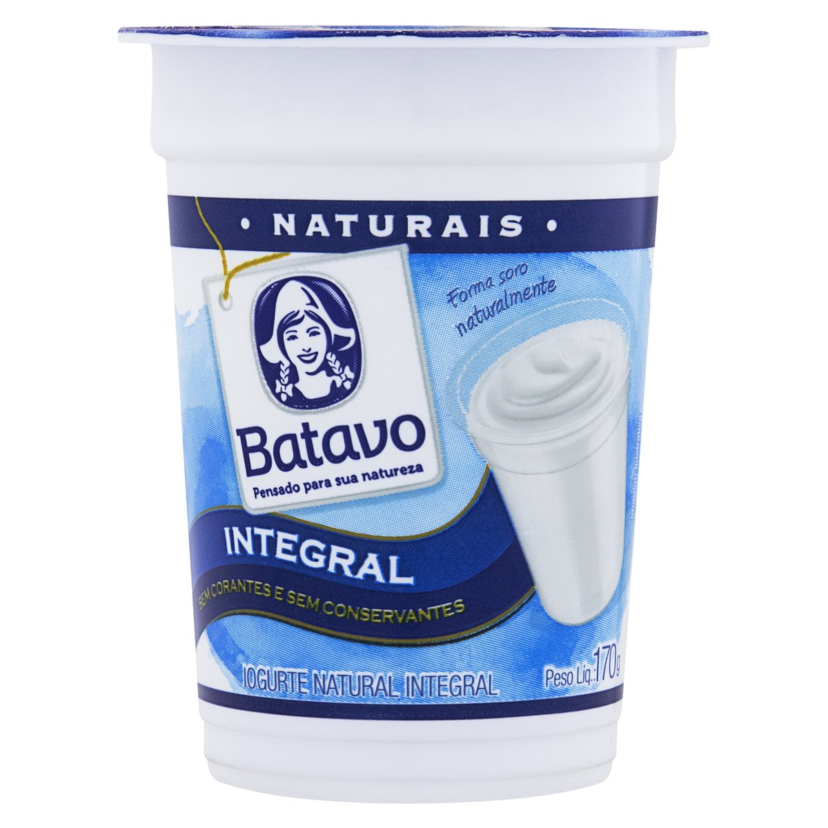 Iogurte Batavo Natural Integral Copo 170G é aqui na Arasuper