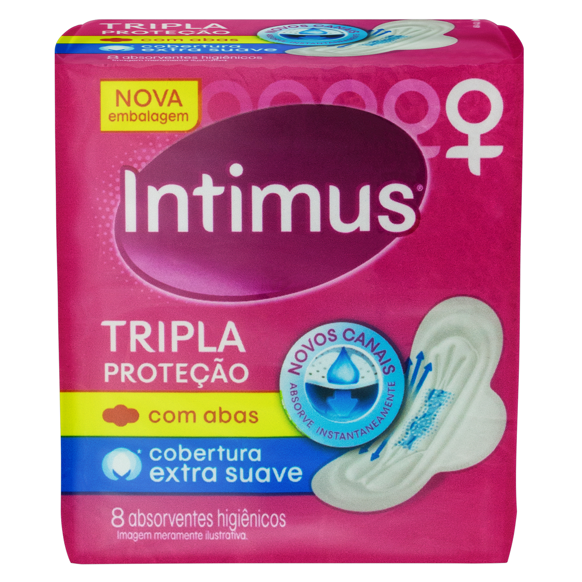 Absorvente Intimus Gel Suave Tripla Proteção 8Un Com Abas é aqui na ...